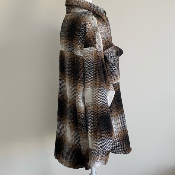 Jackets & Coats | Brand New Fall Plaid Grunge Boyfriend Fit Coat | Poshmark